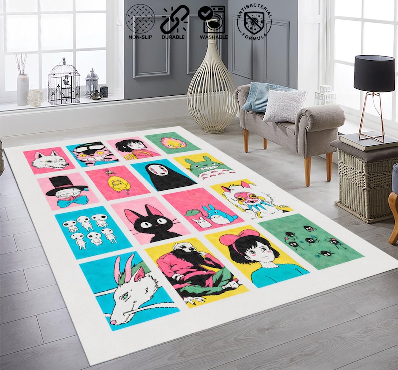 Anime Rug, Japanese Anime Rug, Anime Area Rugs, Personalized Rug ...