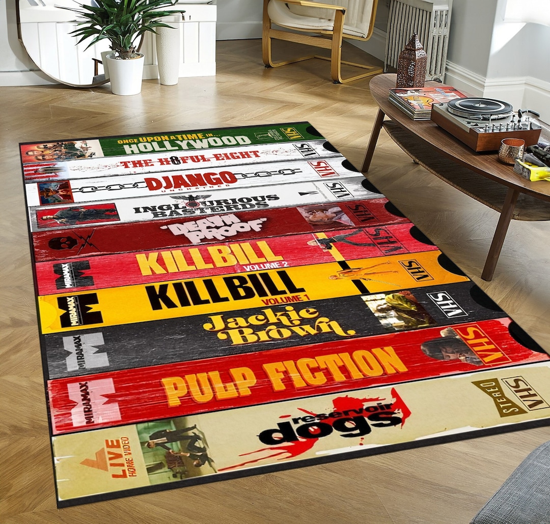Tarantino Rug, Nostalgic Retro Style Rug, Runner Rug, Horror Rug ,movie ...