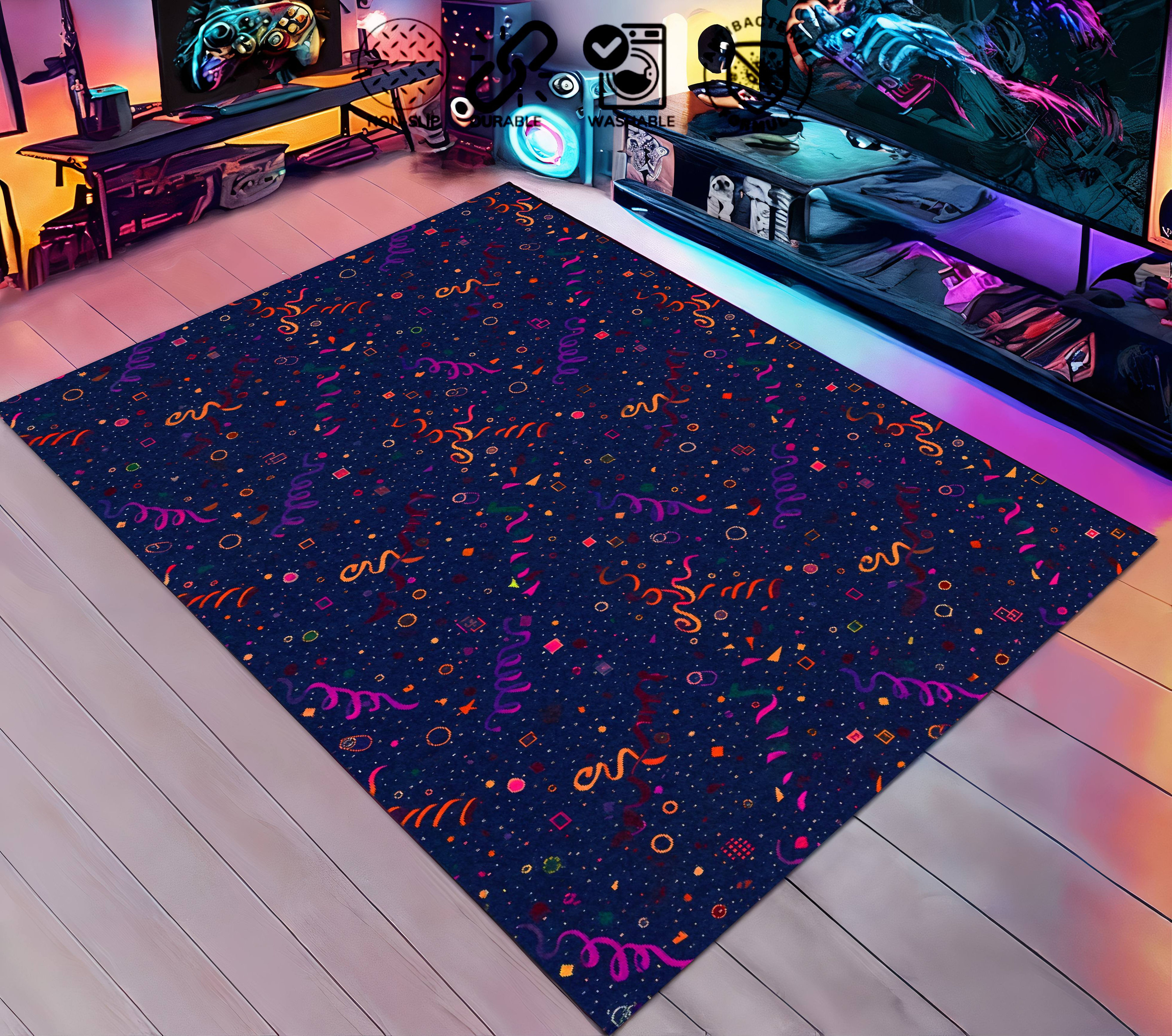 Arcade Rug, Arcade Decor, Arcade Carpet, Arcade Room Rug, Arcade Bar ...