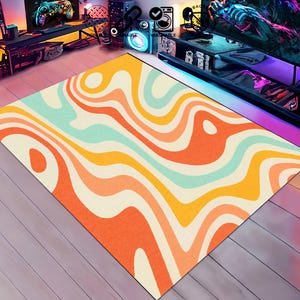 Groovy Funky Rug, Groovy Rug, Psychedelic Groovy 80s Carpet, Popular ...