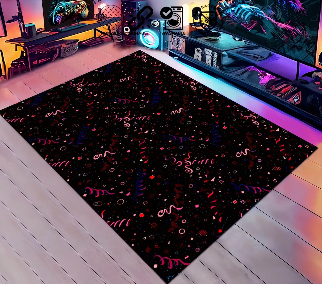 Arcade Decor, Bowling Alley Carpet, Arcade Room Rug, Arcade Rug, Arcade ...