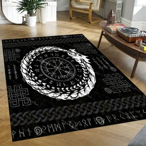 Scandinavian Decor Carpet, Norse Mythology Viking Decor Rug, Norse ...