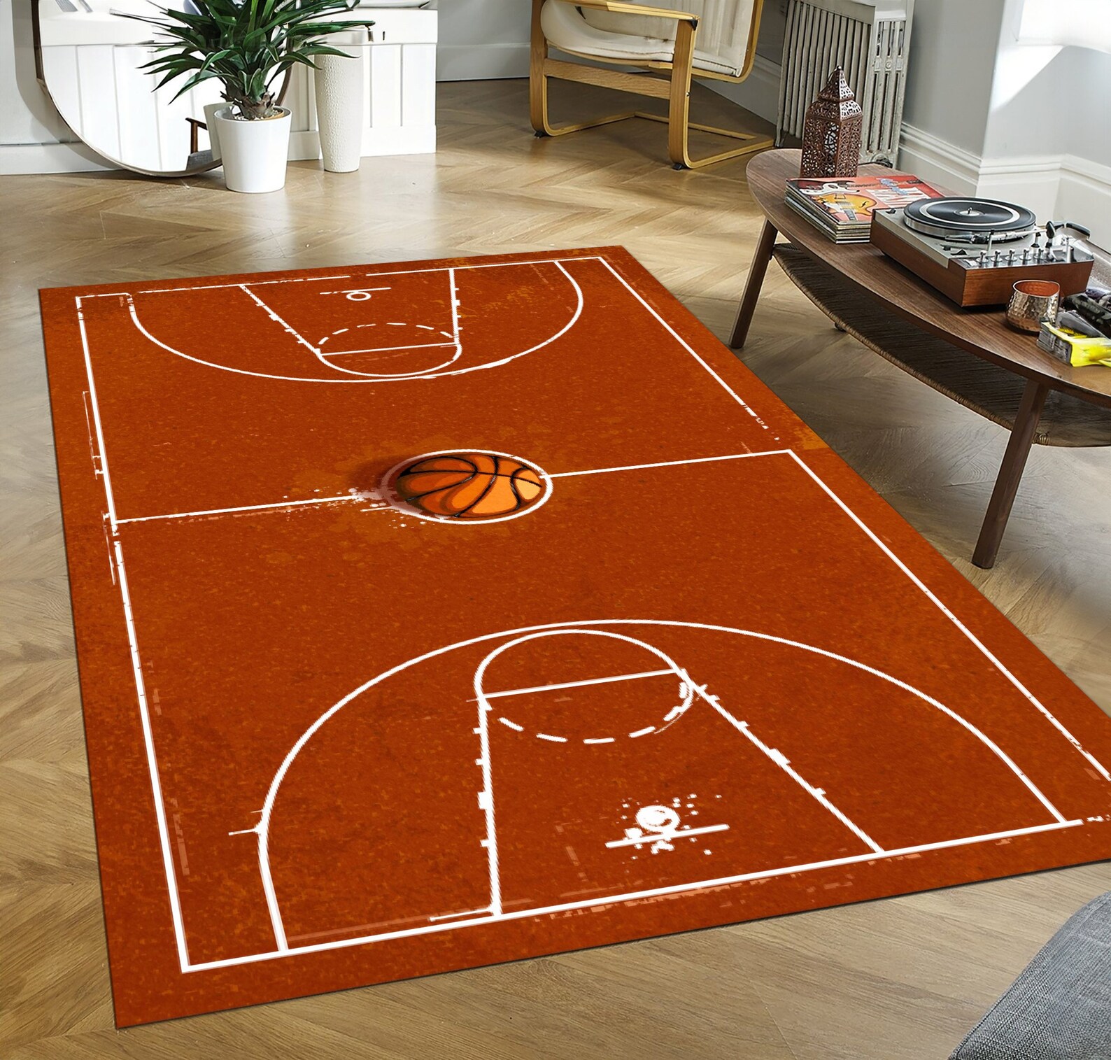 Basketball Rug, Basketball Fans Rug, Basketball Court Rug, Sports Rug ...