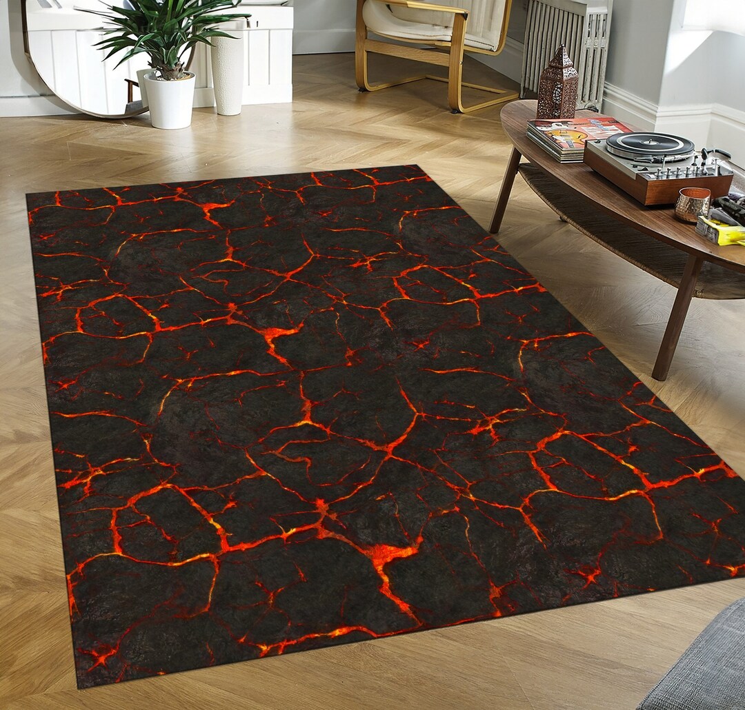 Lava, Floor is Hot Lava, Hot Lava Rug, Lava Rug, Lava Pattern Rug ...
