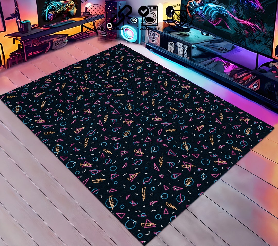 Arcade Rug, Arcade Room Rug, Arcade Decor, Arcade Carpet, Arcade Bar ...