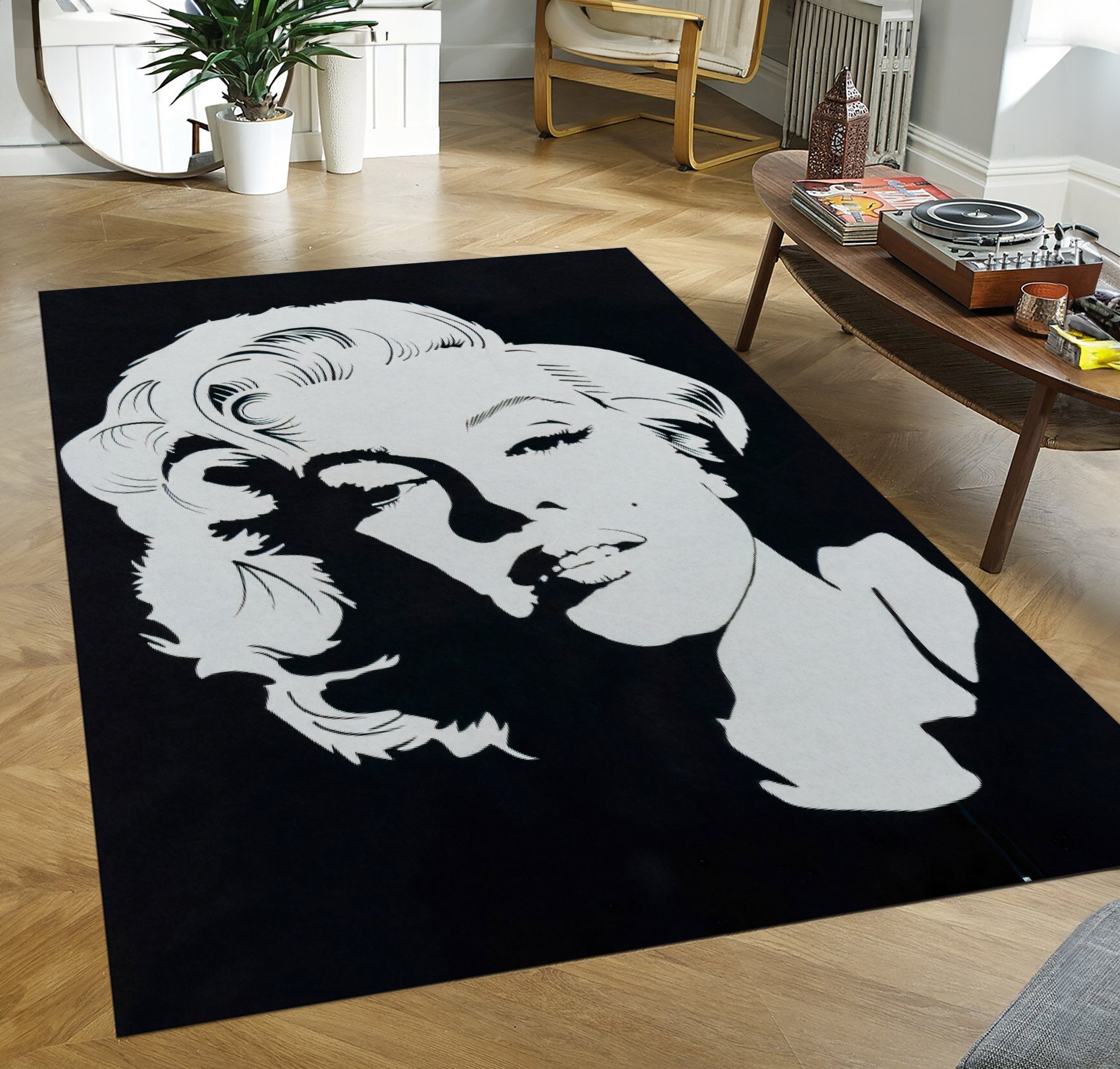 Marilyn Monroe Rug Marilyn Monroe Area Rug Fan Carpet Legend Star Music Room Decor Home Decor Living Room Rug Non Slip Floor Carpet Etsy