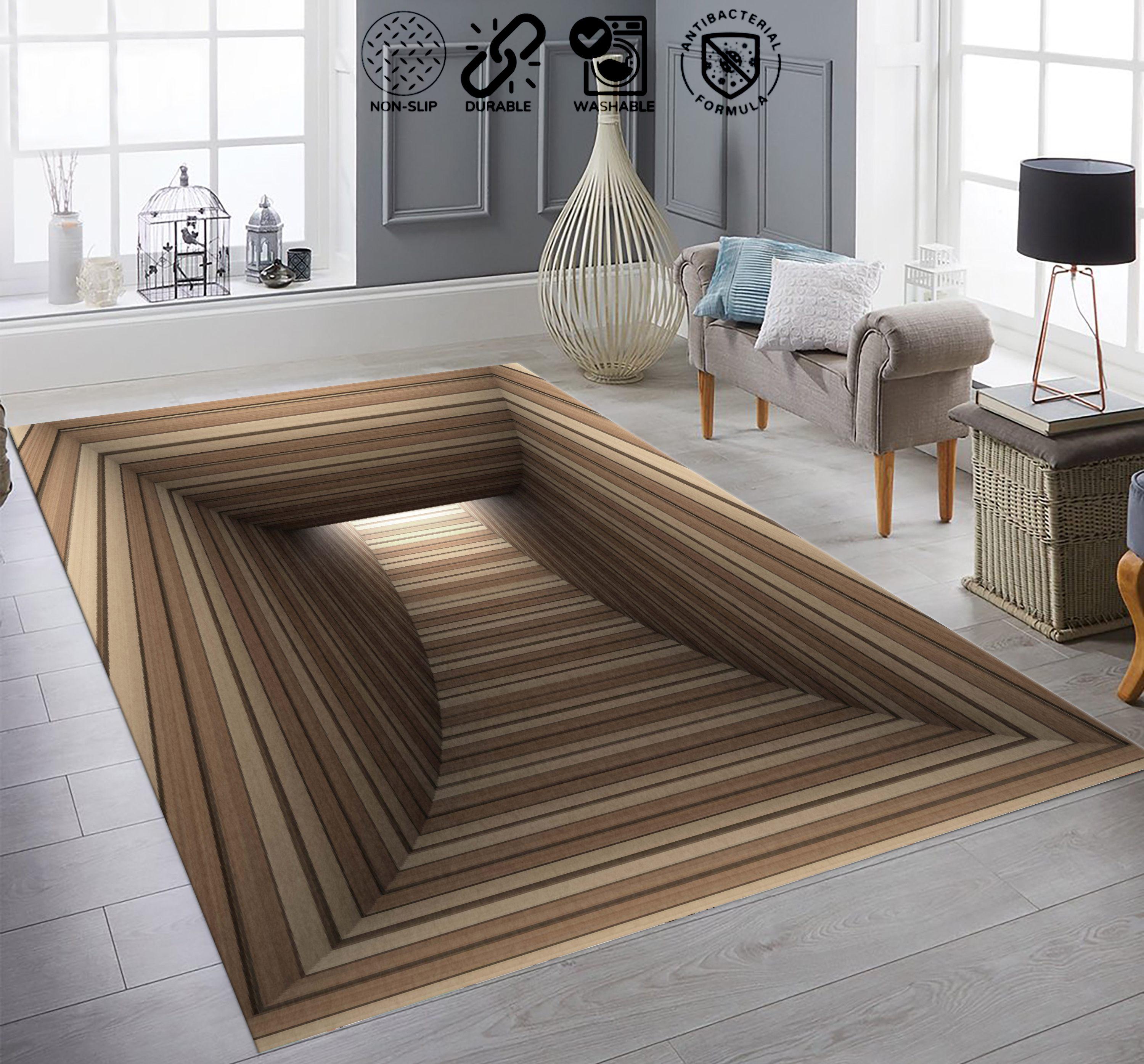 Deep Hole Rug, 3D Vortex Rug, Optical Illusion Printed Area Rug ...