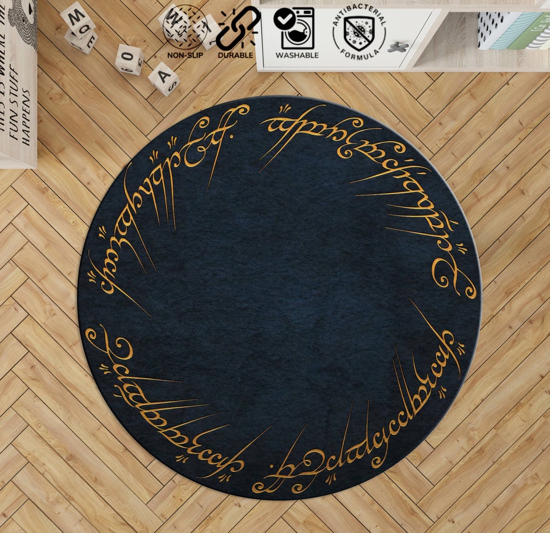 The Lord of Rings Rug, Lord of Rug, LOTR Rug, Geometric Area Rugs ...