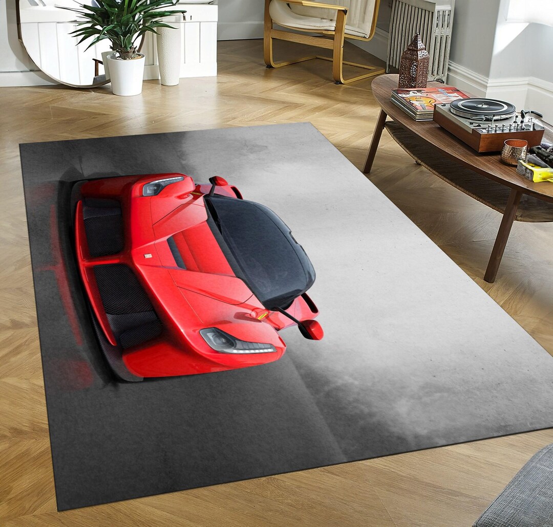 Ferrari Poster Rugs, Ferrari Rugs, Garage Rugs, Front Door Rug, Gift ...