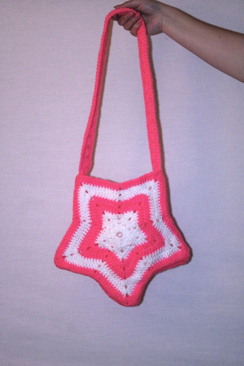 Crocheted Star Tote Bag - Etsy