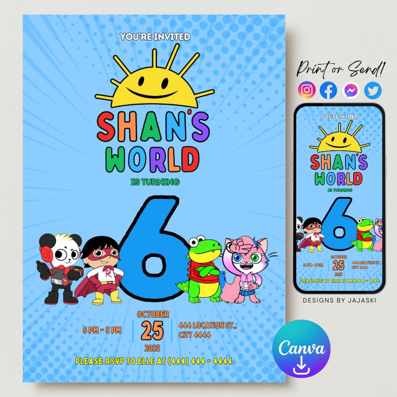 Ryans World Birthday - Etsy