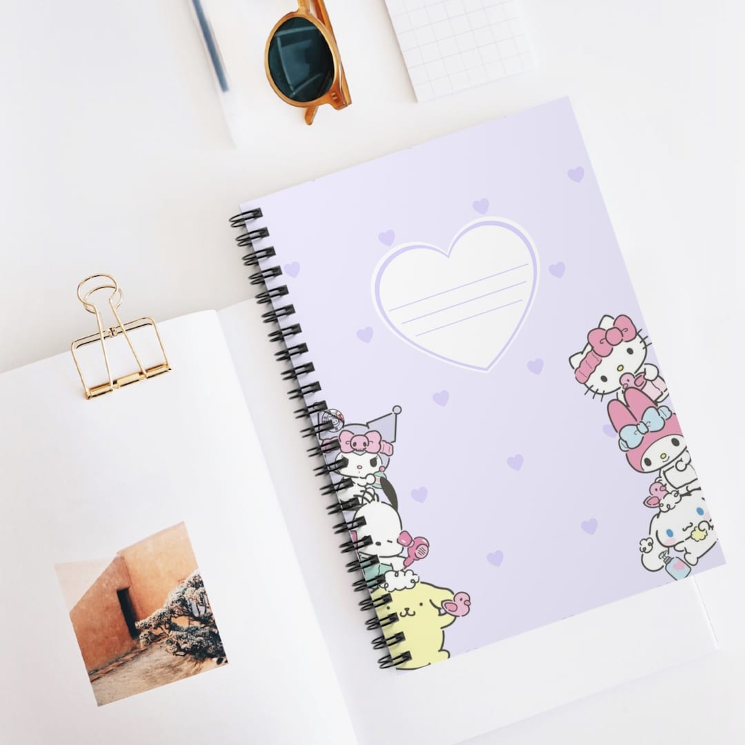 Kawaii Notebook, Aesthetic Notebook, School Notebook, Spiral Notebook ...