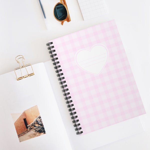 Aesthetic Pink Notebook - Etsy