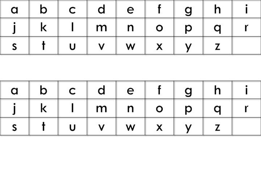 ABC Lowercase Chart - Etsy