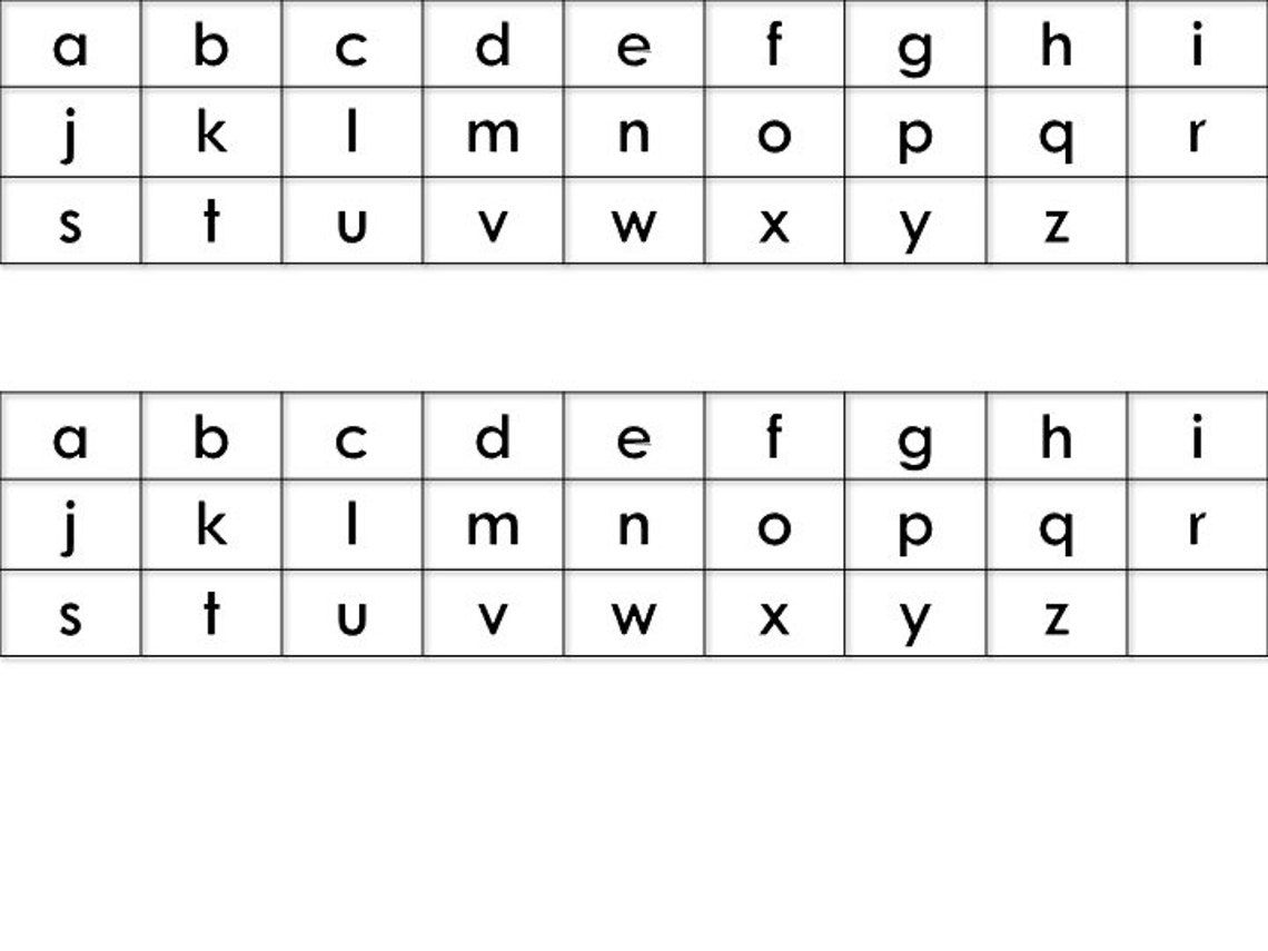 ABC Lowercase Chart - Etsy