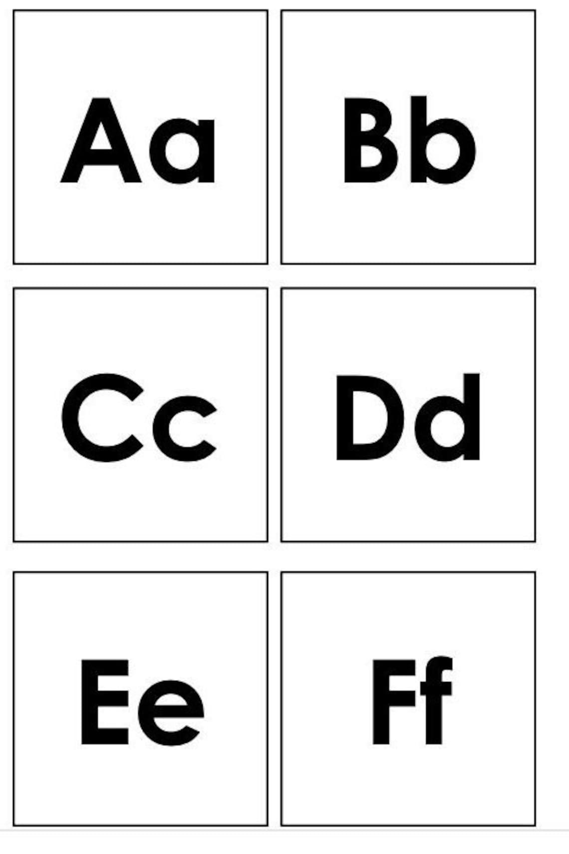 Uppercase & Lowercase Flash Cards - Etsy