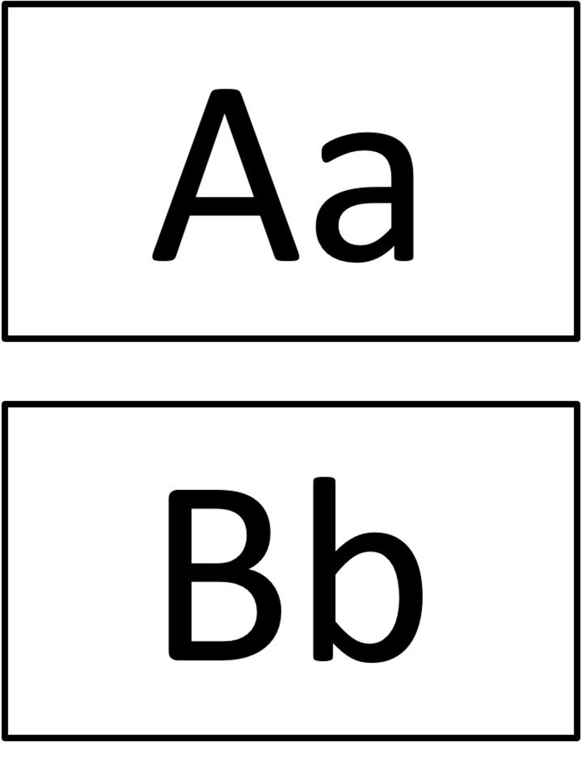 Uppercase & Lowercase Flash Cards - Etsy