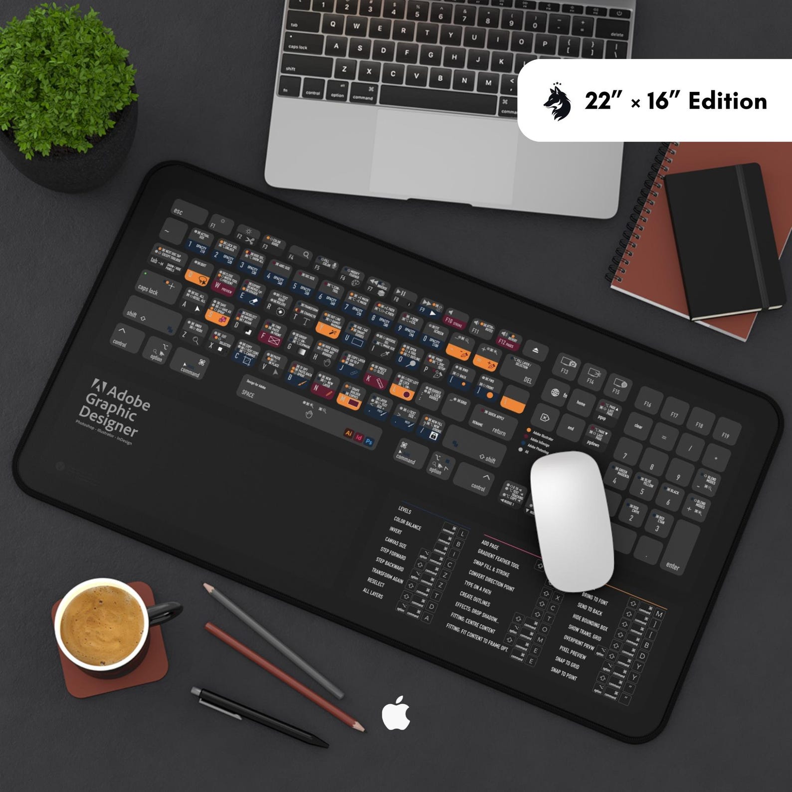 Adobe Shortcuts Desk Mat: Graphic Designer Creative Workspace - Etsy