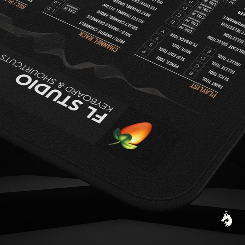 FL Studio Shortcuts Desk Mat - FL Studio Mouse Pad for Studios Audio ...