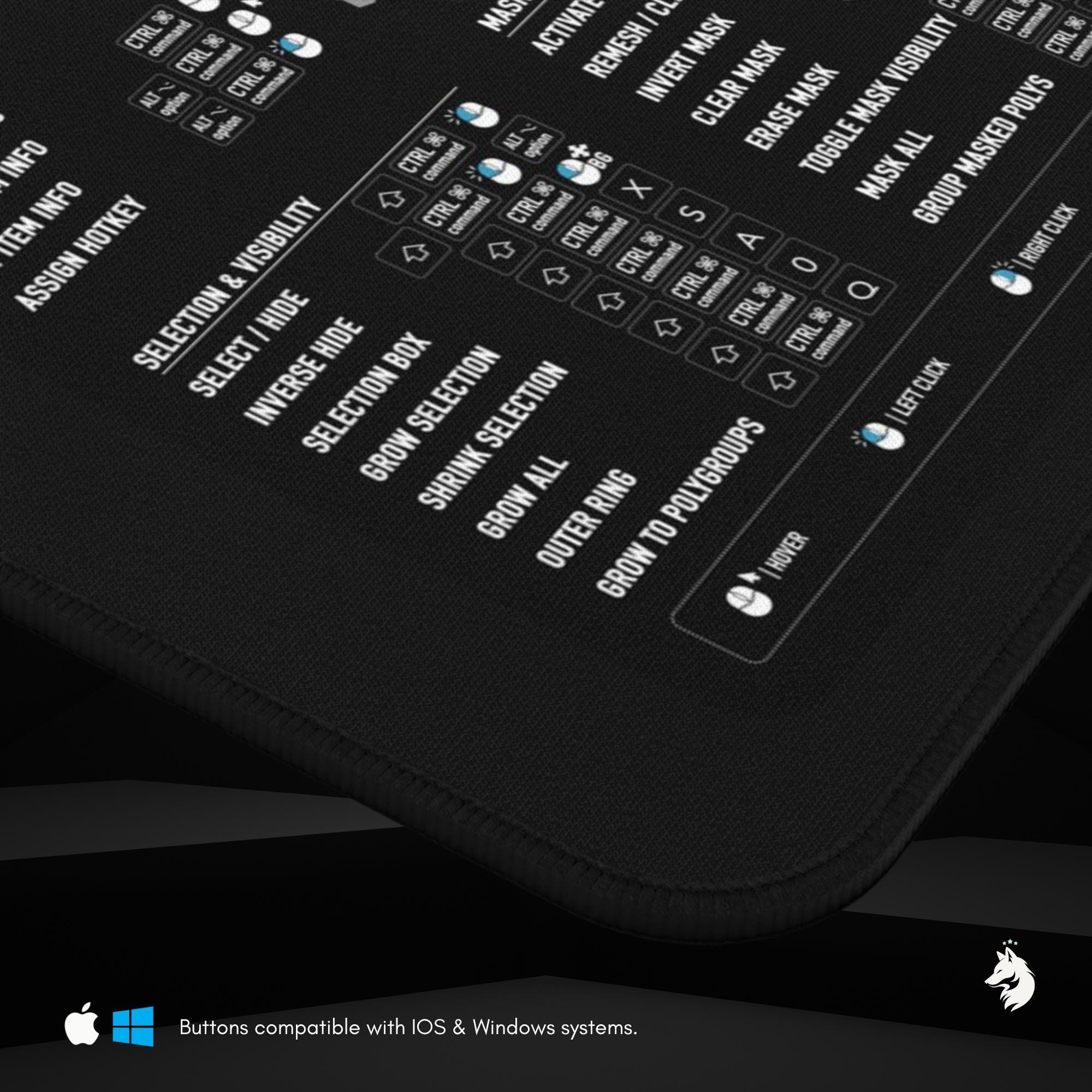 Zbrush Keyboard Shortcuts Desk Mat Zbrush 3D Modelling Artist Mousepad ...