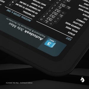 Autodesk 3ds Max Shortcuts Architects Desk Mat 3D Modelling ...