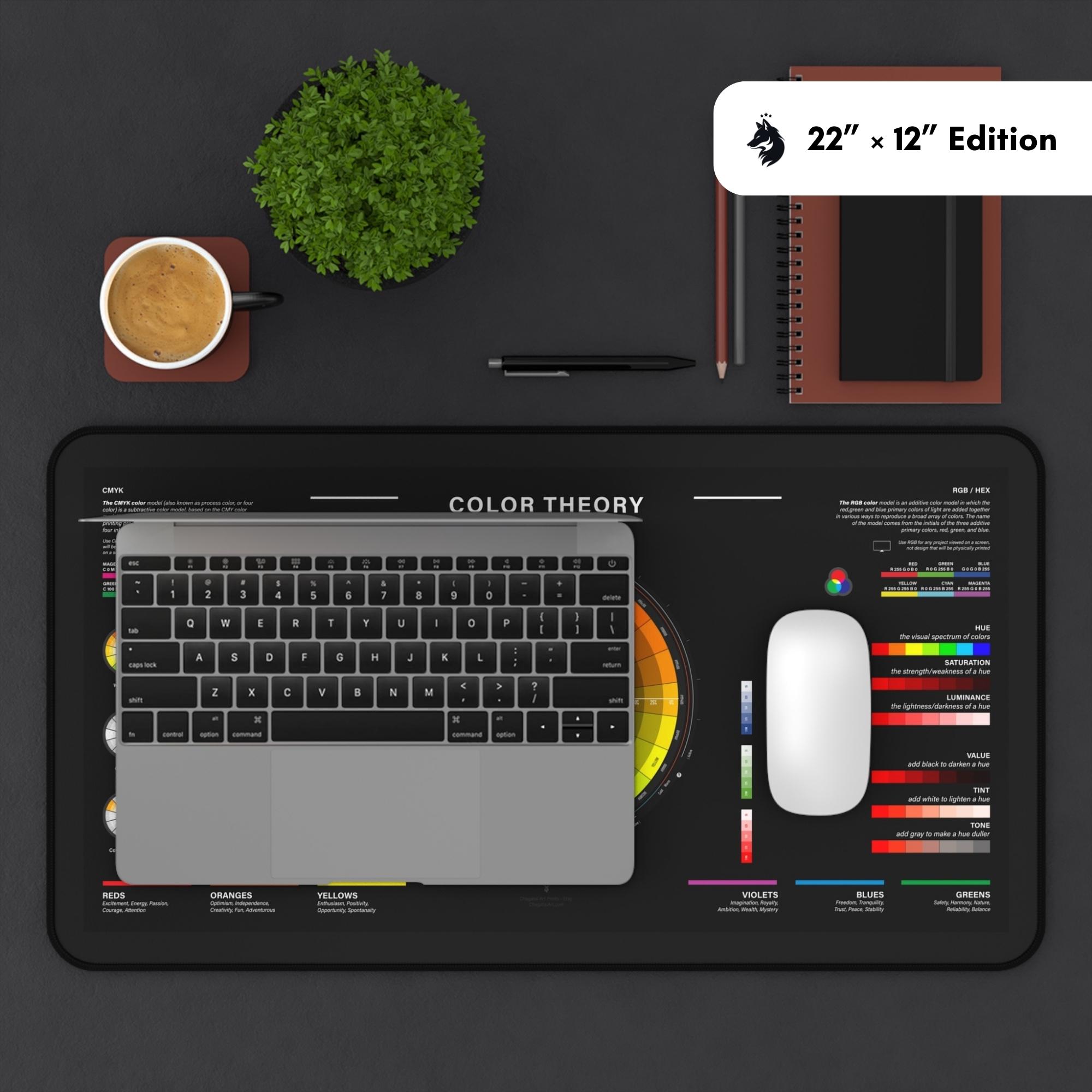 Color Theory Mouse Pads - Color Wheel Desk Mat Colorists Desk Pad ...