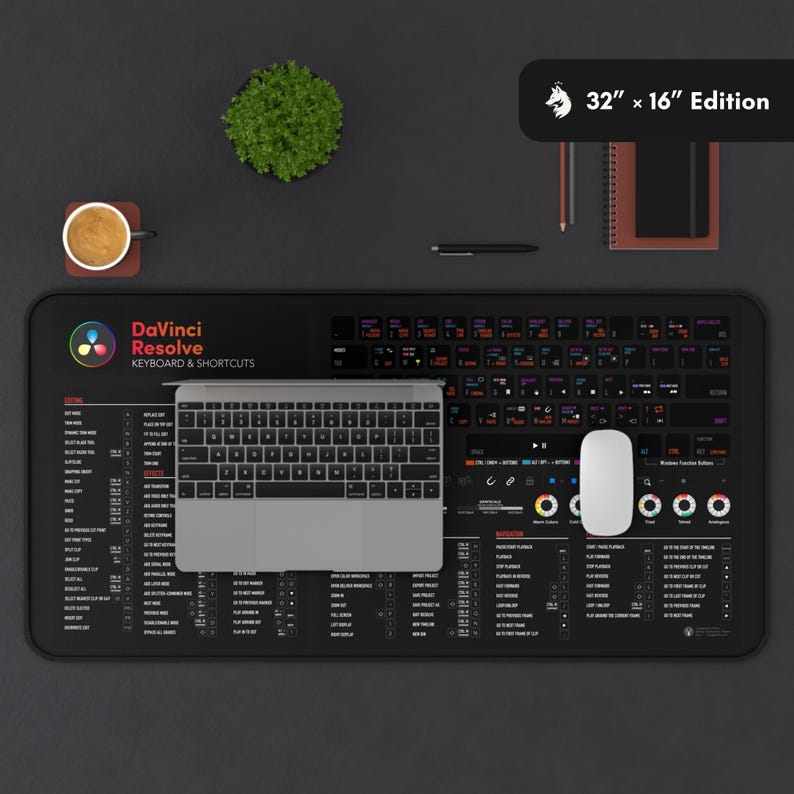 Davinci Resolve Desk Mat Color Grading Mat Post-production Desk Mat ...