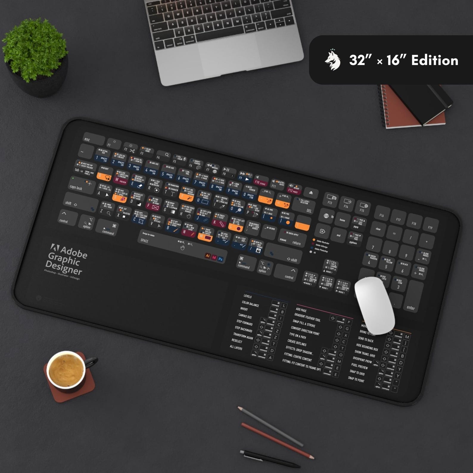 Adobe Shortcuts Desk Mat: Graphic Designer Creative Workspace - Etsy