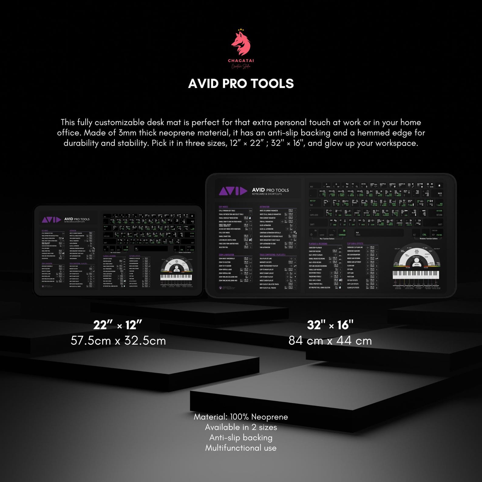 Avid Pro Tools Desk Mat, Music Production Accessory, DAW Mat, Audio Mix ...