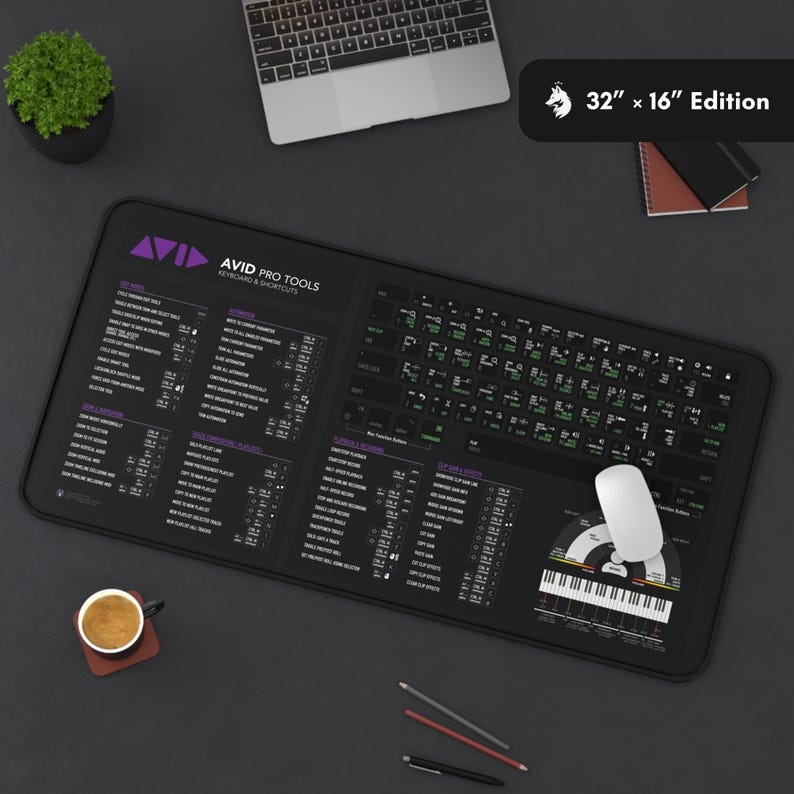 Avid Pro Tools Desk Mat, Music Production Accessory, DAW Mat, Audio Mix ...