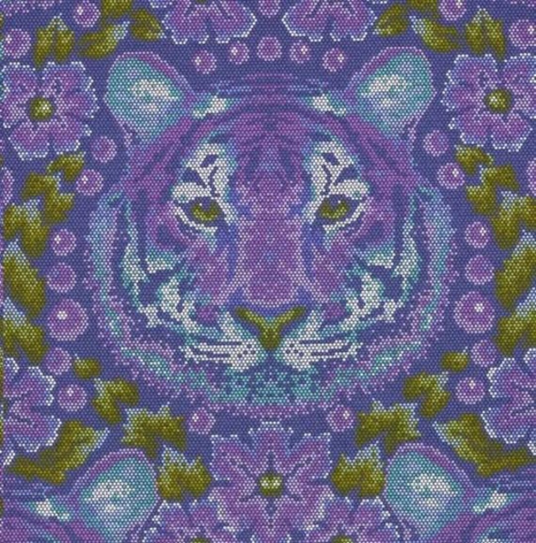 Tula Pink - Elizabeth Crouching Tiger Amethyst by the Fat Quarter - Etsy