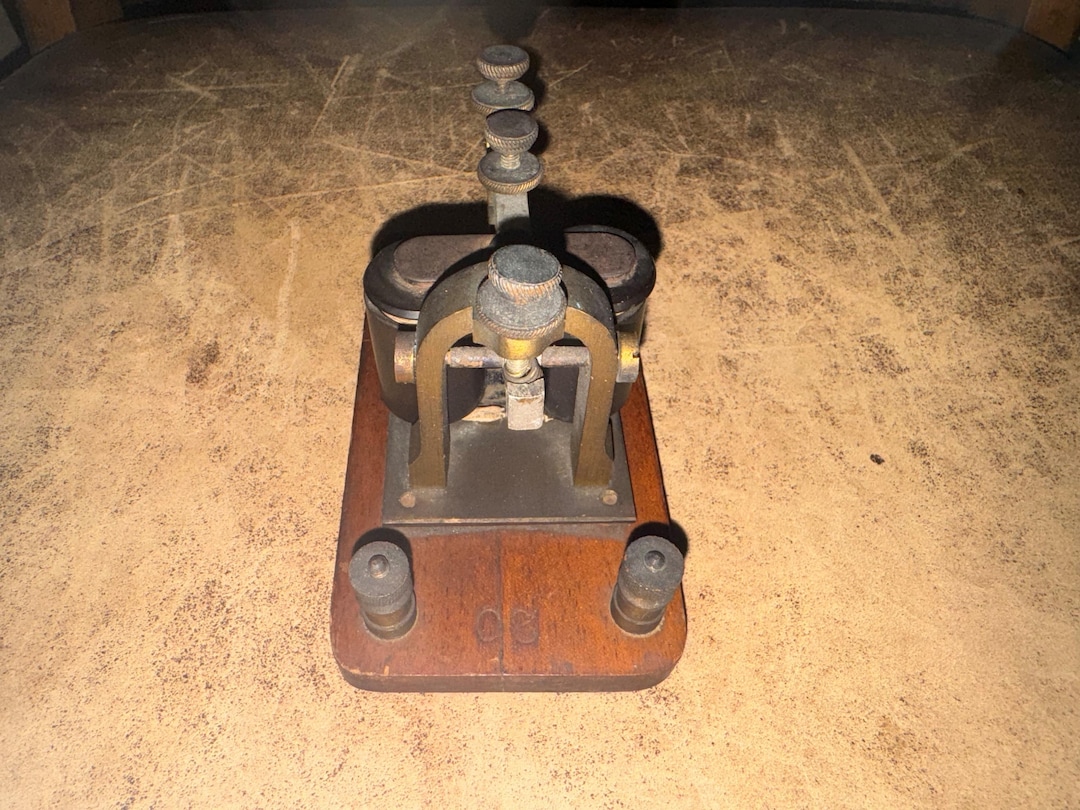 Vintage Antique Telegraph Sounder Morse Code Key Ohms Ham Radio ...