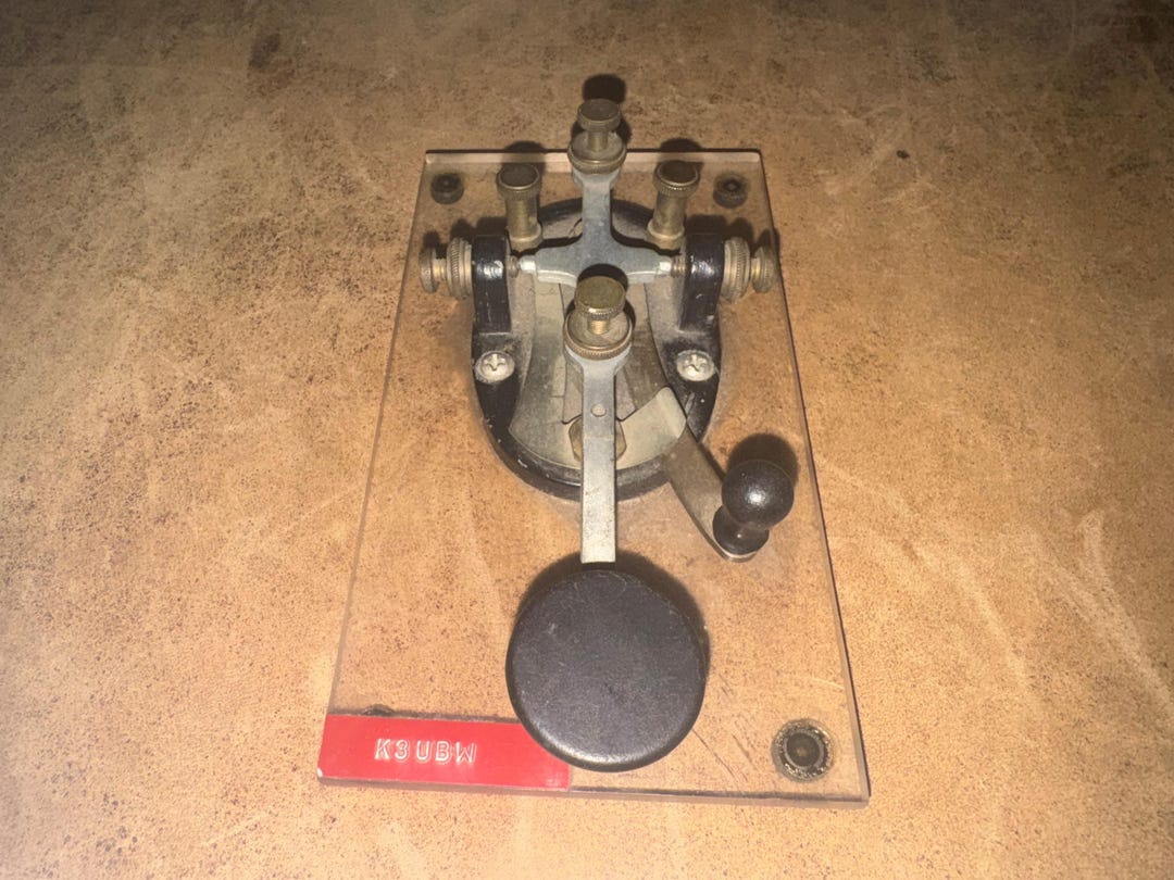 Vintage Antique Morse Code Telegraph Key Sounder Ham Radio Cw Military ...
