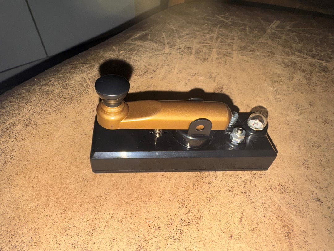 Vintage Antique Morse Code Key Telegraph Sounder Ham Radio Cw Military ...