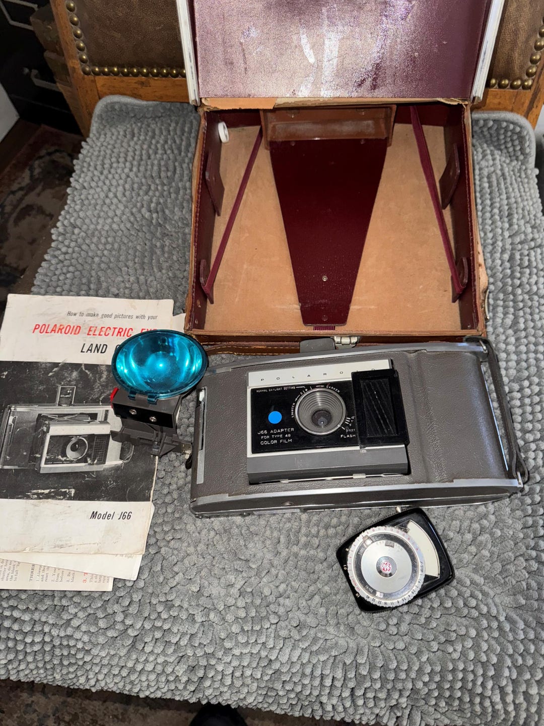 Vintage Polaroid J66 Land Camera Instant Film Camera Leather Case - Etsy