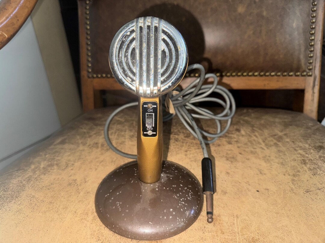 Vintage Antique Astatic 200-s Microphone Lot Crystal Harp Stand NOT Cb ...