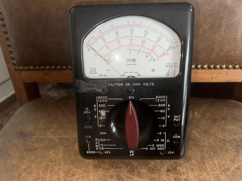 Vintage Antique Triplett Multimeter Meter 630 Ohms Dc Ac Volt NOT Swr ...