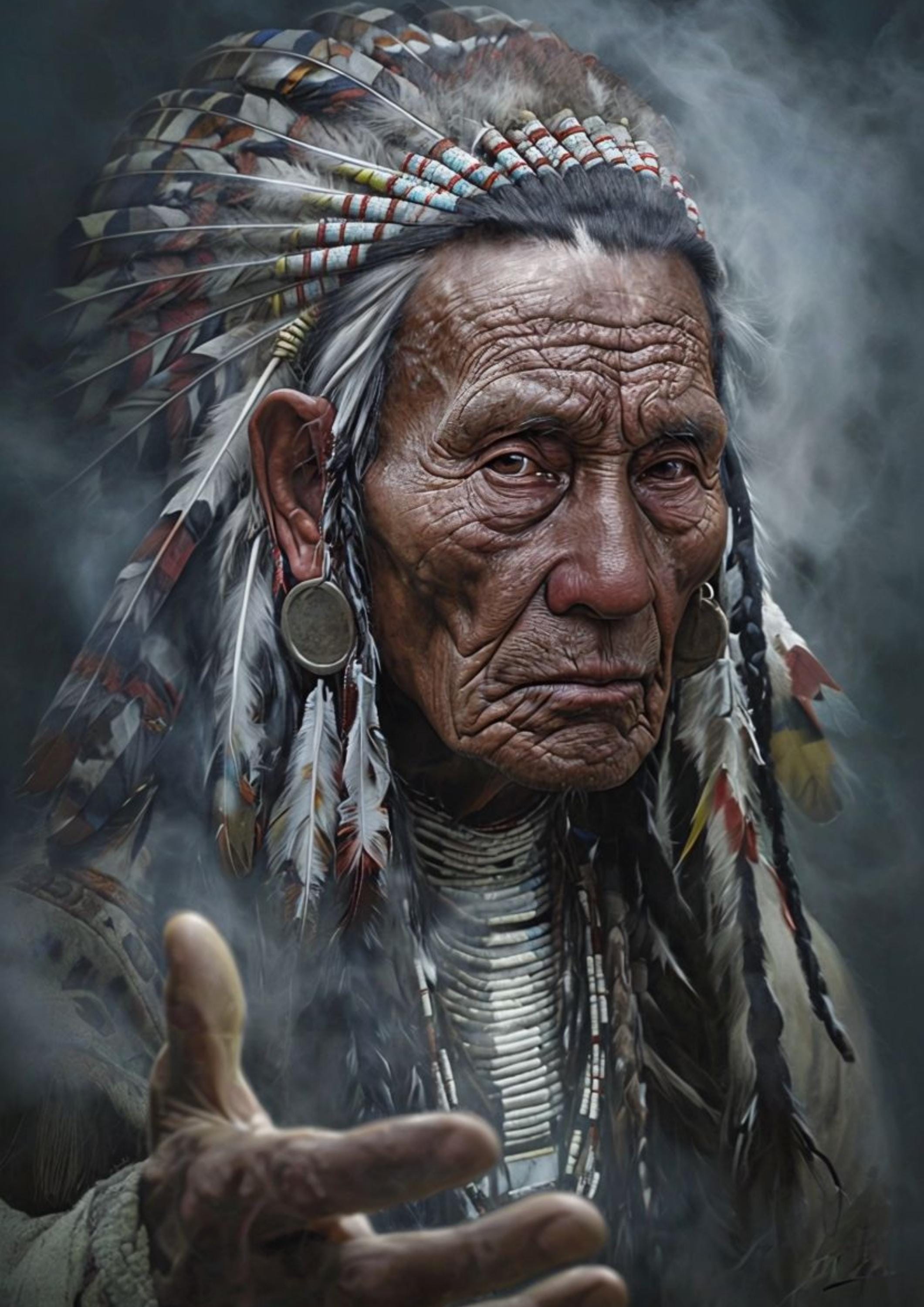 Native American Chief Digital Download-tribal Art,texturalwall Decor ...