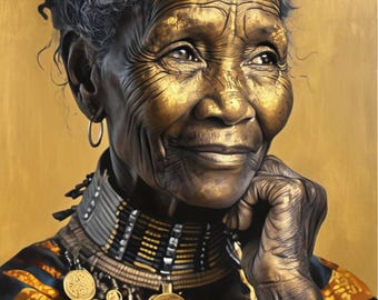 African Women, Gustav Klimt Style, Black Woman Wall Art, African ...