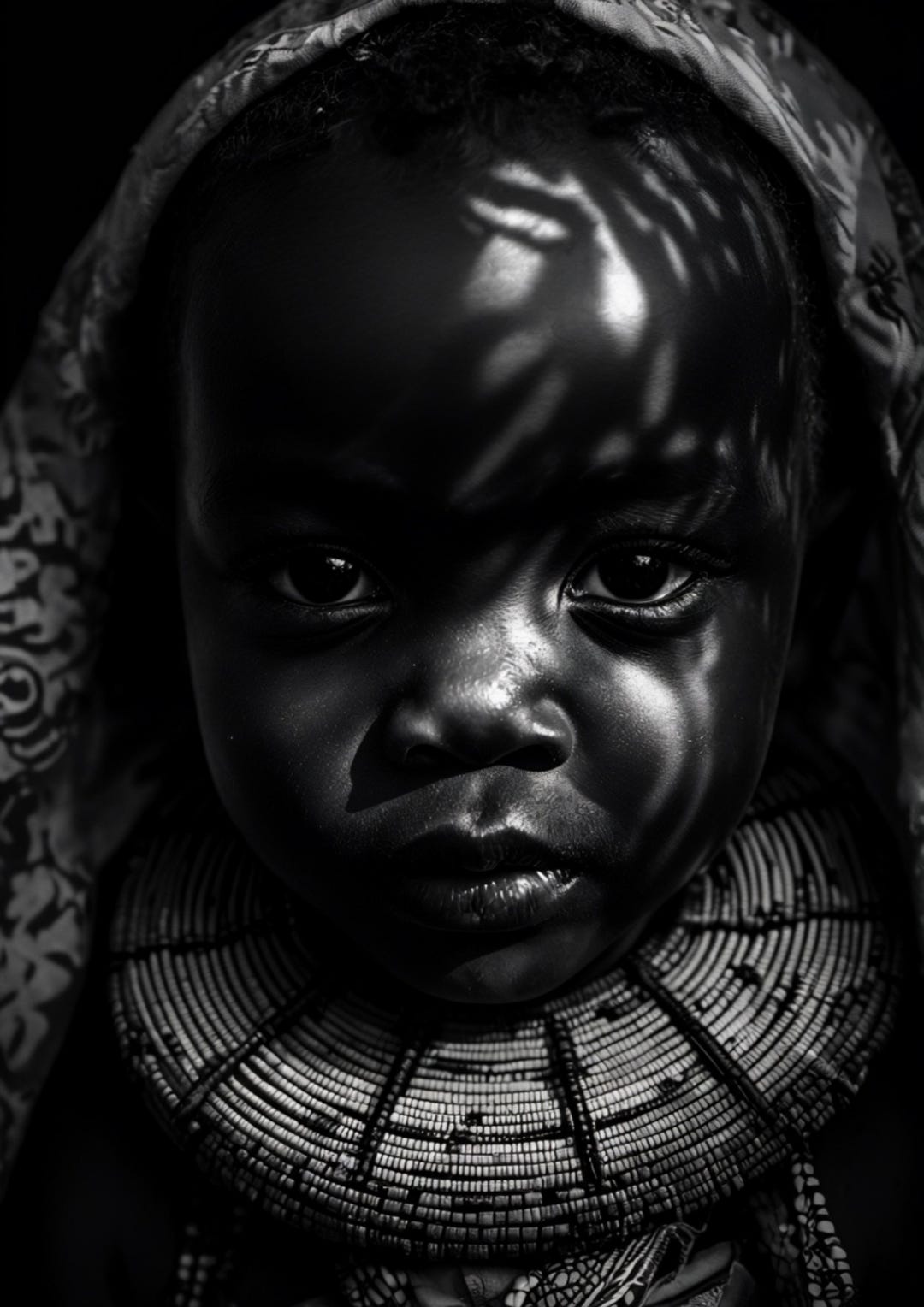 Black African Child Portrait: Tribal Fantasy Wall Art (digital Download ...