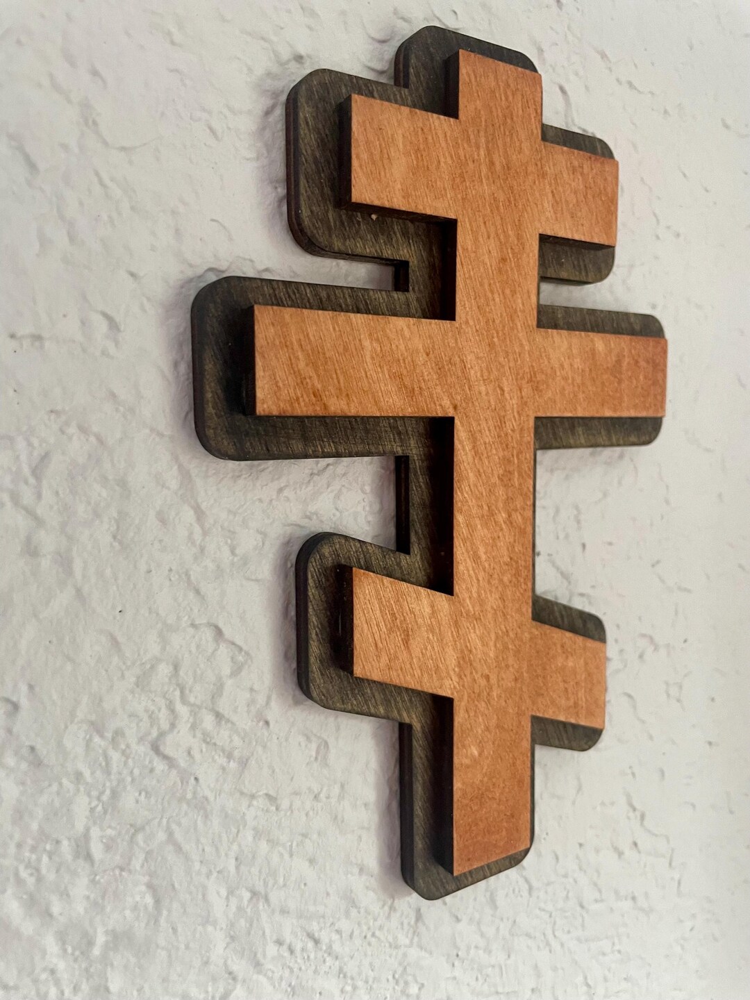 Orthodox Saint Andrews 3-bar Wall Cross Handmade Brown, 6.75 - Etsy