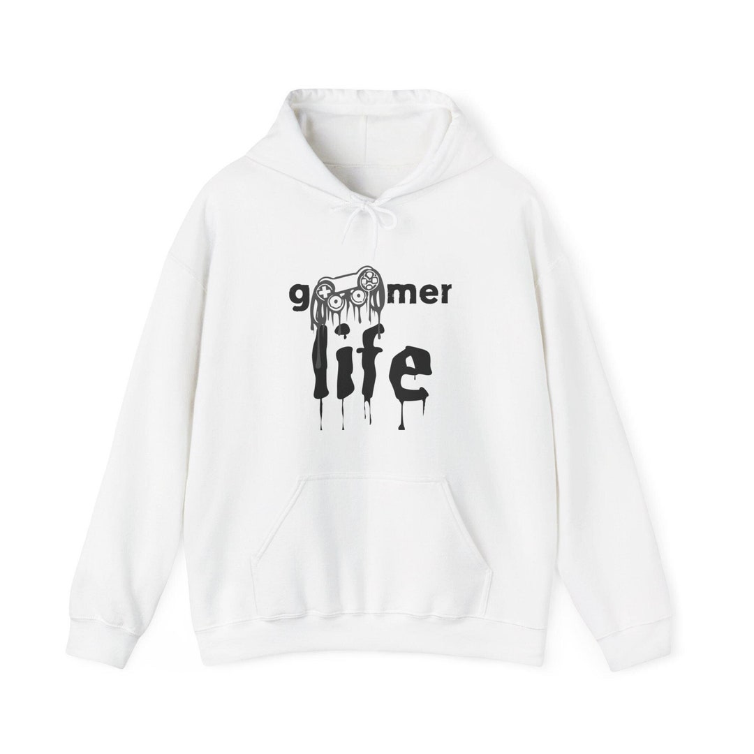 Gamer Life Hoodie Sweatshirt, Gaming Gift for Gamers, Nerdy Hooded ...