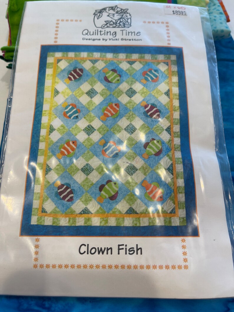 Clown Fish Quilt Kit - by Quilting Time Vicki Stratton - Etsy