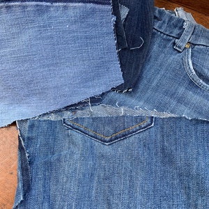 Denim Scrap Bundle - Etsy