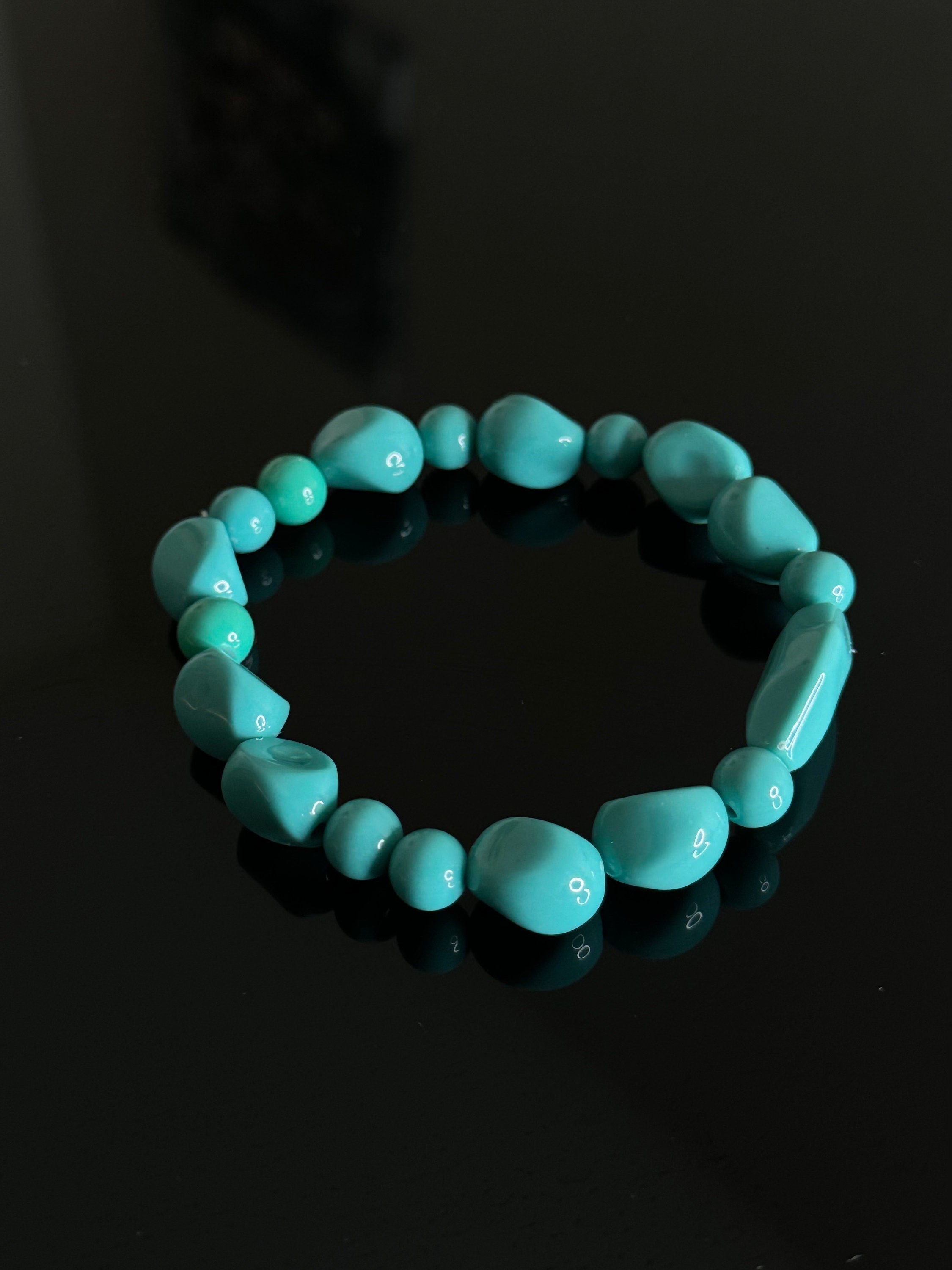 Bright Neon Blue Crystal Bead Bracelets for Every Style Women and Men ...