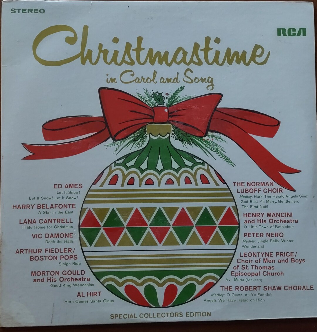 Christmastime in Carol and Song Album Various Artists Vinyl Record - Etsy