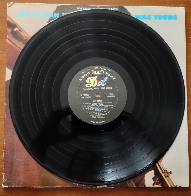 Roy Clark - Yesterday, When I Was Young Vinyl Record - Etsy