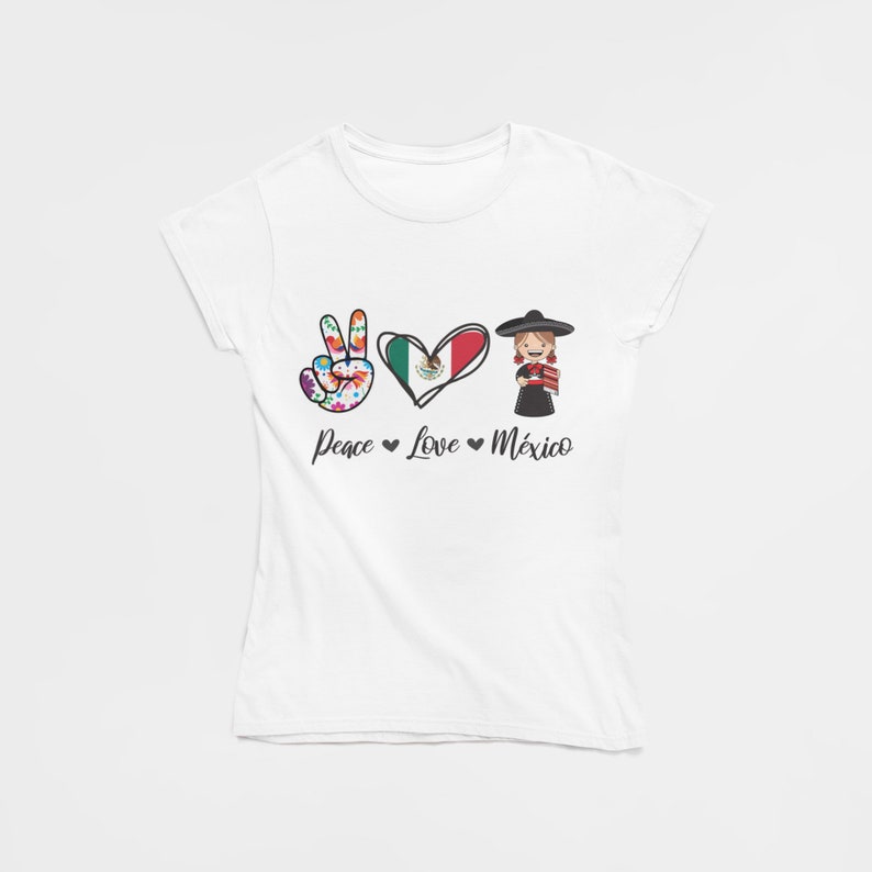Matching Mexico Celebration T-shirts, Love and Peace Couple Shirts - Etsy