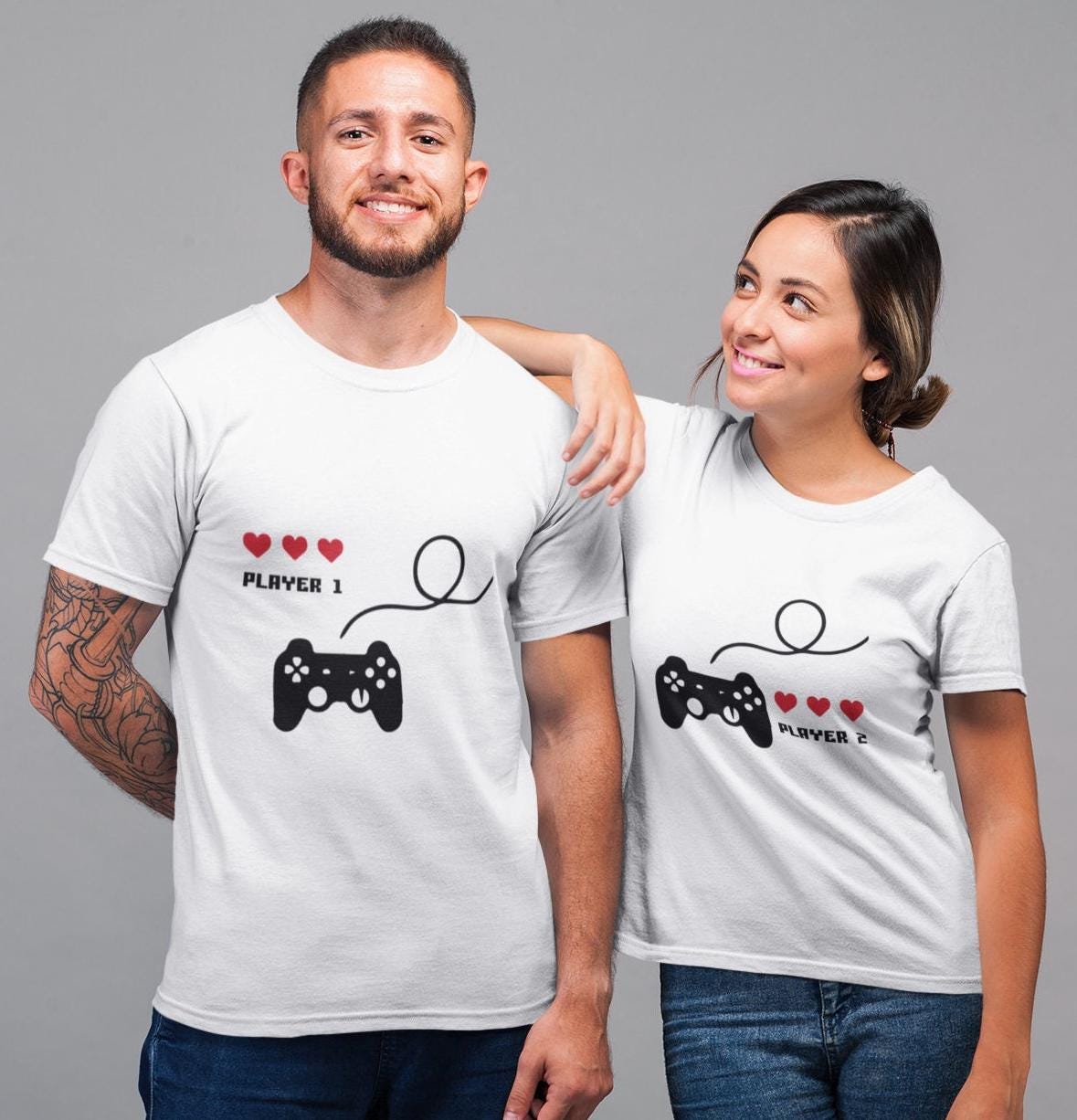 Gamer Couple T-shirts, Perfect Gift for Boyfriends on Anniversaries and ...