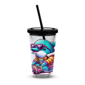 Trendy Dolphin PNG Digital Download, Printable, Cool Dolphin Art, Funky ...